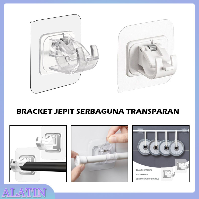 Jual Bracket Pengait Jepit Tiang Fleksibel / Bracket Gorden / Bracket ...