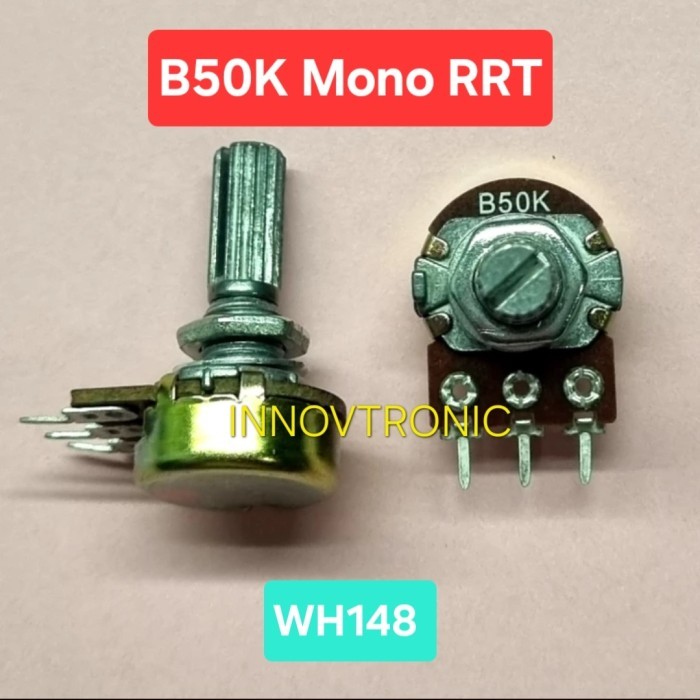Jual Potensio RRT B50K 503 Mono 3 Pin Potentio WH148 Variable Resistor ...