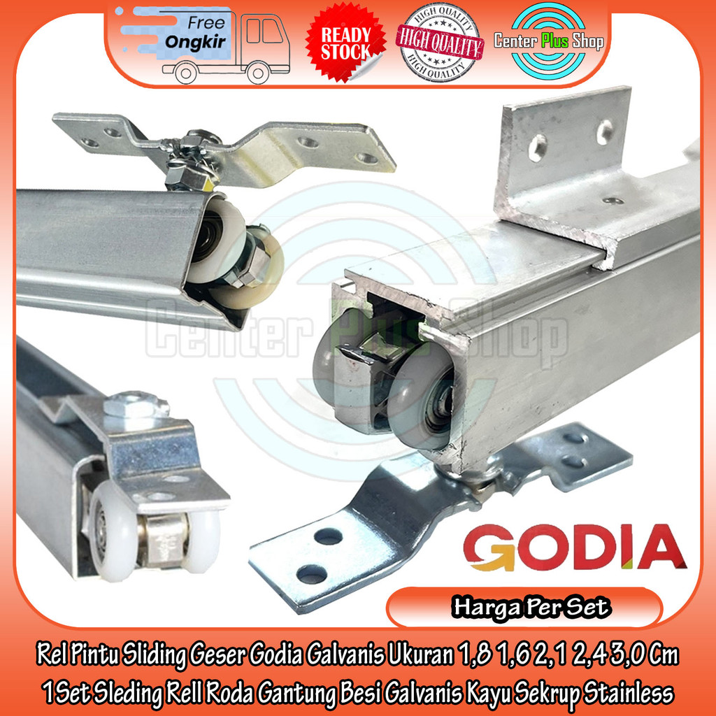 Jual Godia Rel Pintu Sliding Geser Ukuran 1,8 1,6 2,1 2,4 3,0 Meter ...