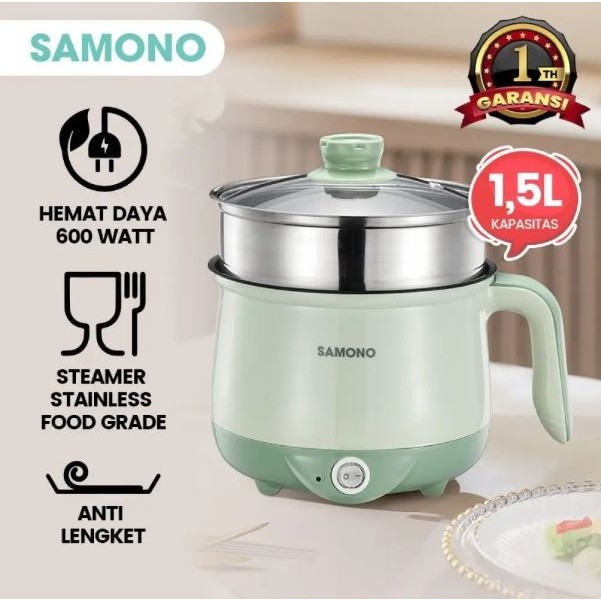 Jual Panci Listrik SAMONO SW-DG01P Cooker 1,5 Liter Fry Pan Teflon ...