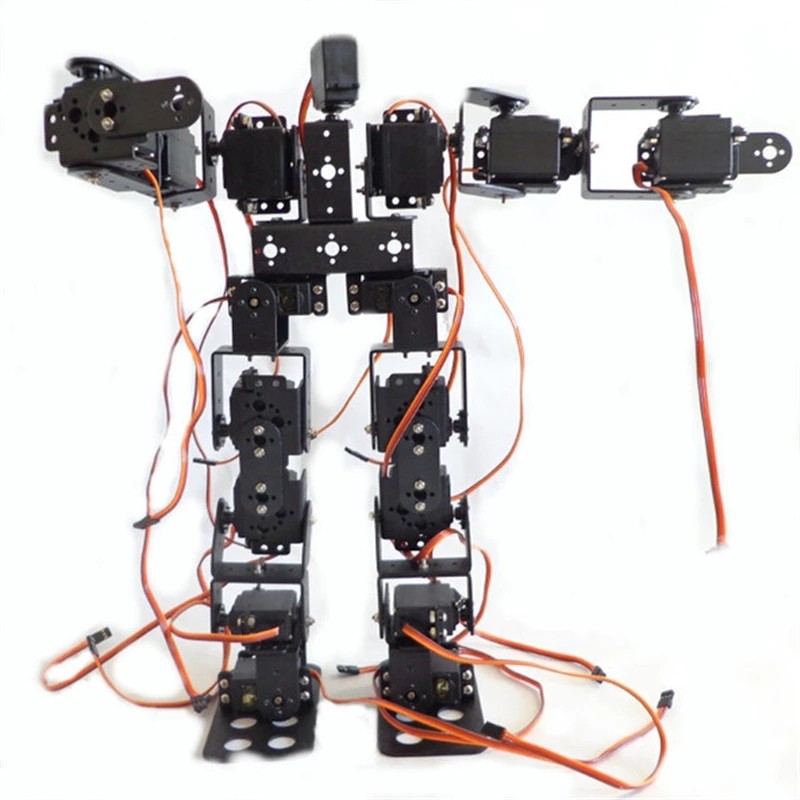Jual 1set 17DOF Biped Humanoid Educational Robot Kit Servo Bracket ...