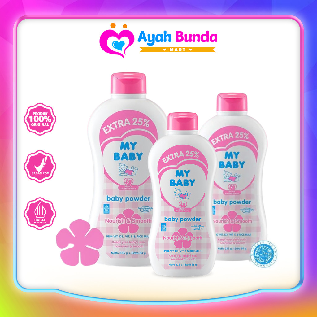 Jual My Baby Powder Nourish & Smooth - Bedak Bayi | Ayah Bunda Mart | Shopee Indonesia
