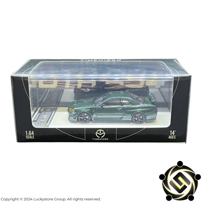 Jual Time Micro 1:64 Nissan Skyline GT-R R34 Z-Tune Open Hood Midnight ...