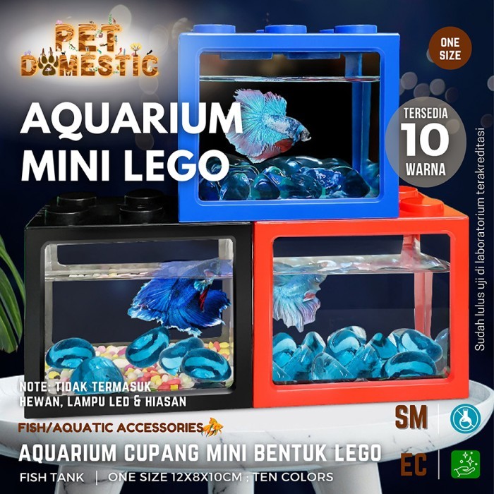 Jual Soliter Susun Lego Mini Akrilik Aquarium Kotak Tank Kecil Tempat ...