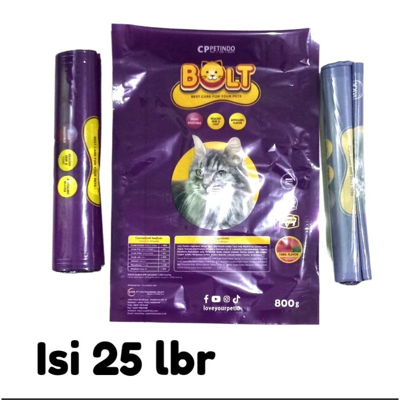 Jual PLASTIK KEMASAN MAKANAN KUCING MERK BOLT IKAN UNGU 800 GR ISI 25 ...