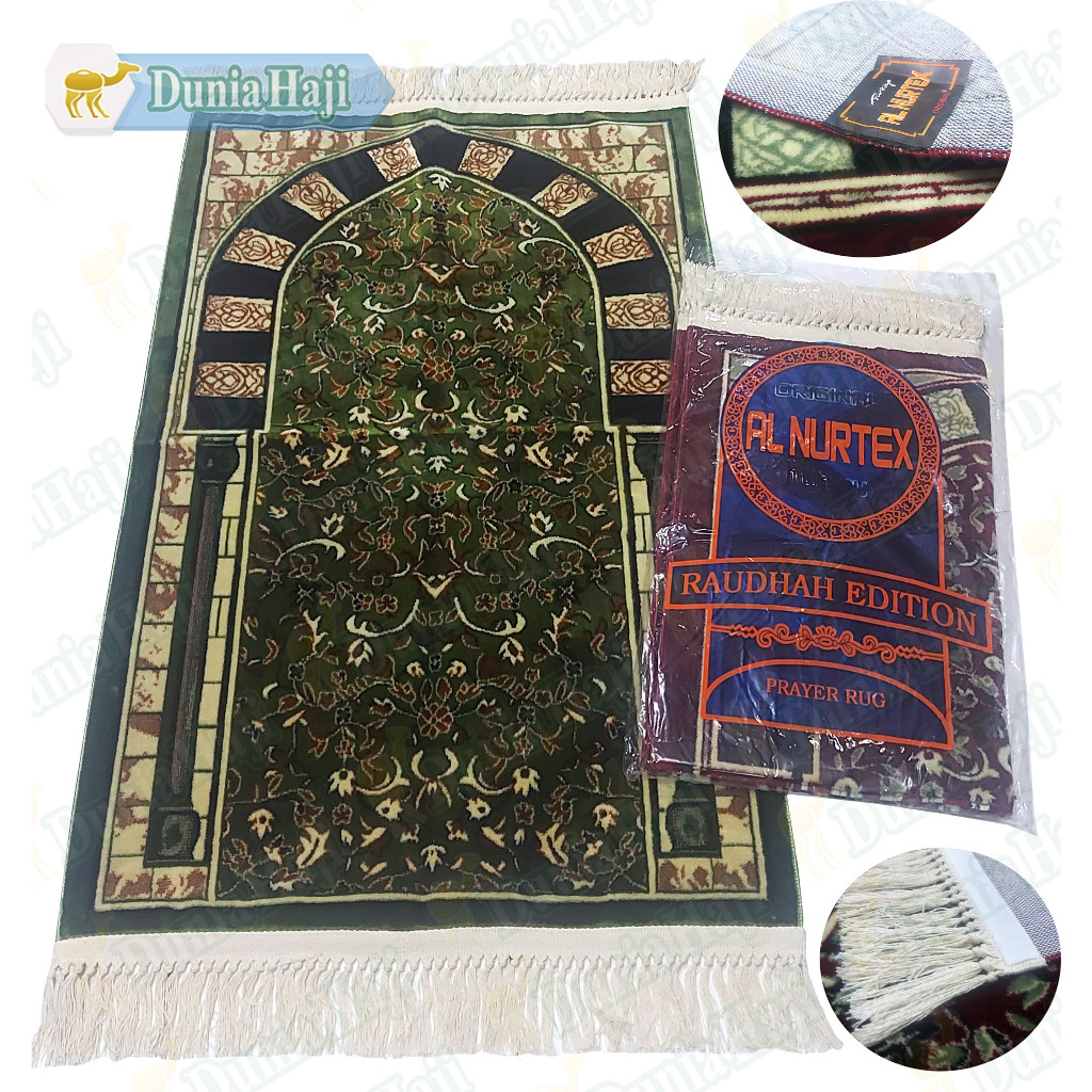 Jual Sajadah Rawdah Nurtex Dewasa Turki Turkey Tebal Besar Raudah ...