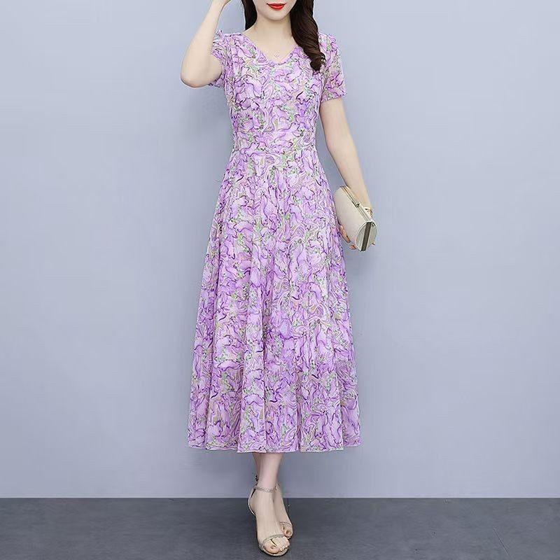 Jual FAN Gaun bunga sifon Korea Gaun Pesta Elegan | Shopee Indonesia