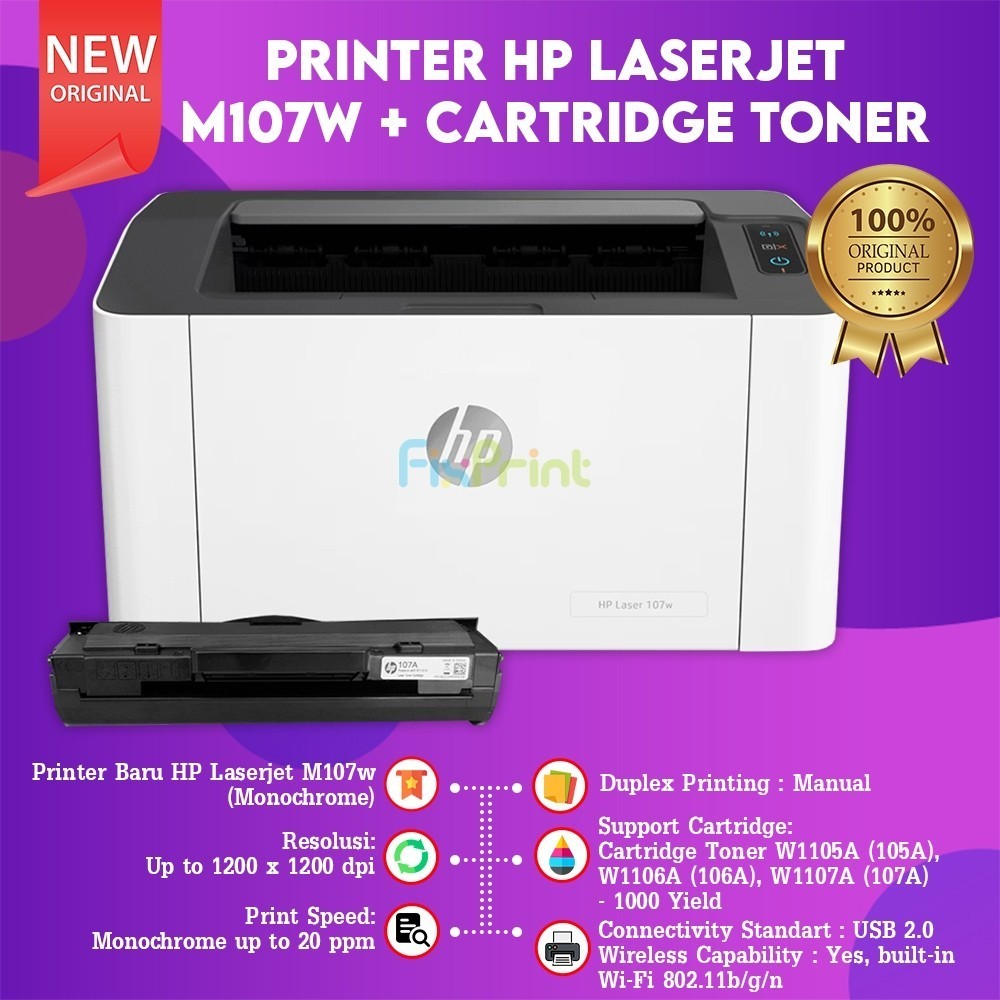 Jual FixPrint HP 107w M107w M-107w Laserjet Pro 4ZB78A Printer ...