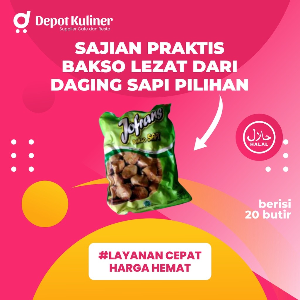 Jual Jofrans Bakso Sapi 200gr (20btr) | Shopee Indonesia