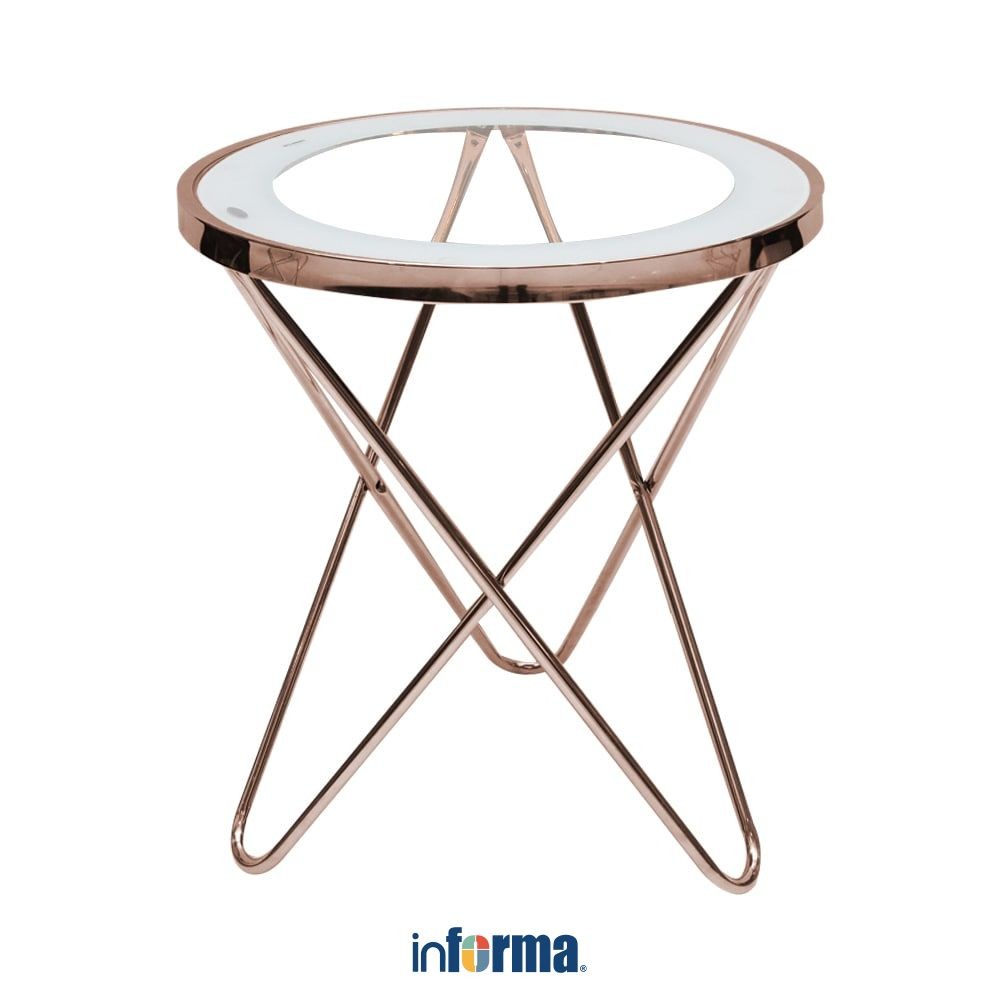 Jual Informa Nicole Meja Sisi Bundar End Table Meja Kecil Aesthetic ...