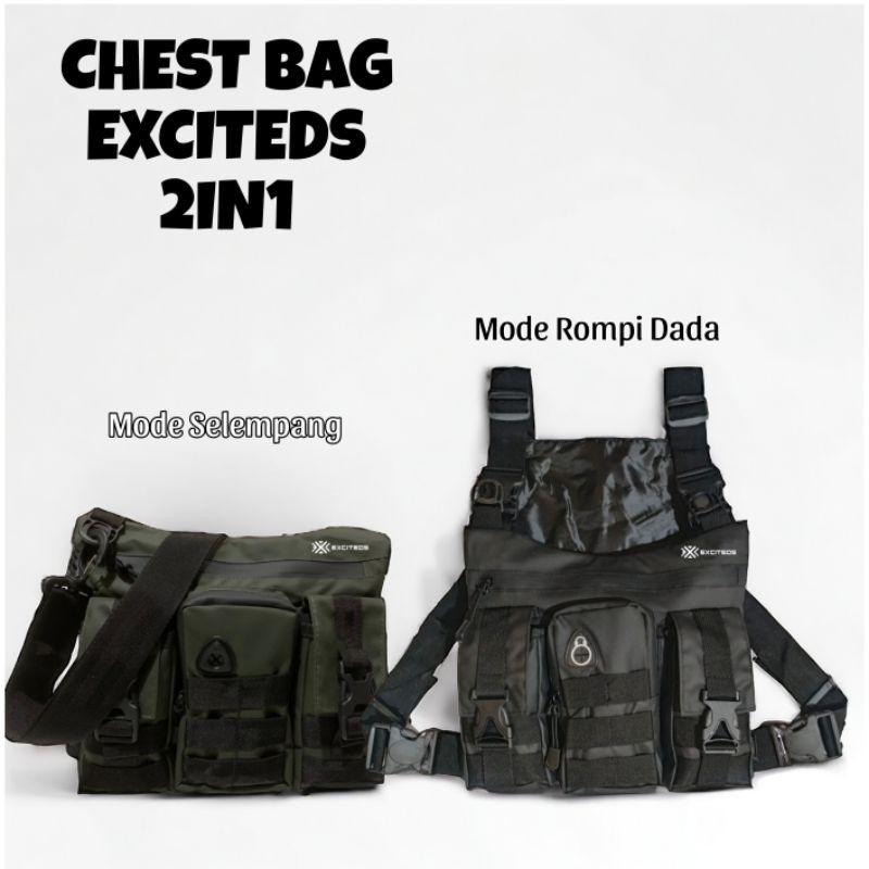 Jual Tas Dada Chestbag tactical rig bag police Anti Air Waterproof Tas ...