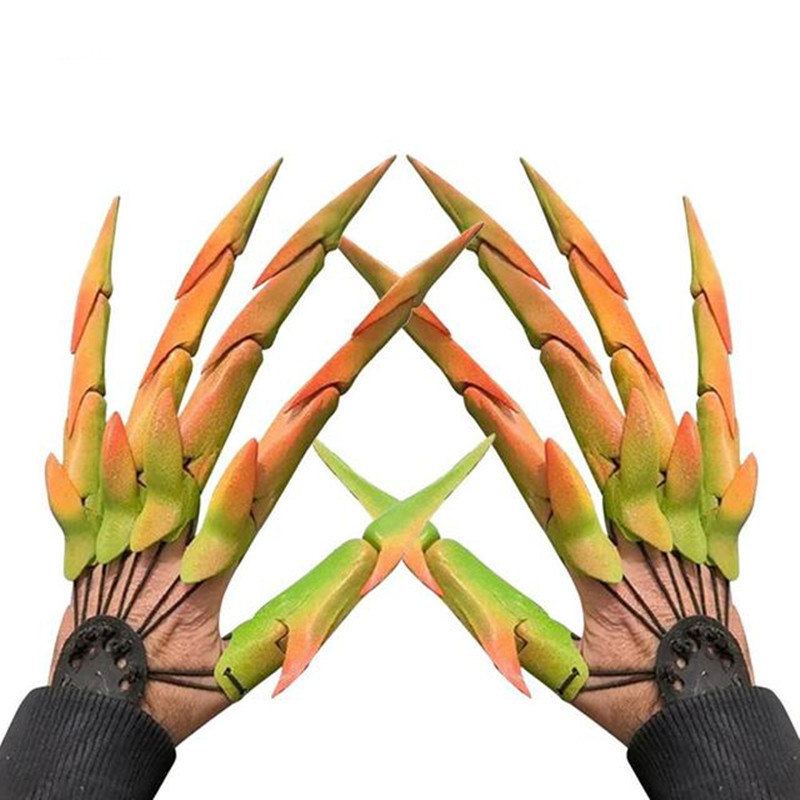 Jual Hot Kid Adult Halloween Party Ghost Claw Props Hand Articulated ...