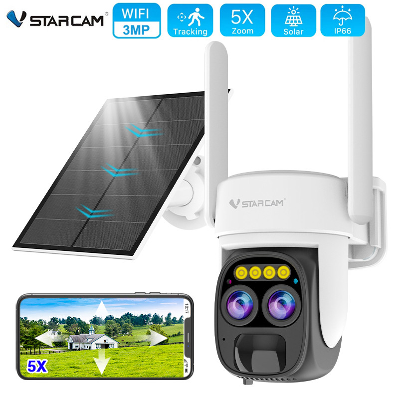 Jual Vstarcam 3MP 2K Outdoor Wifi Dual Lens Camera 5X Zoom PTZ Wireless ...