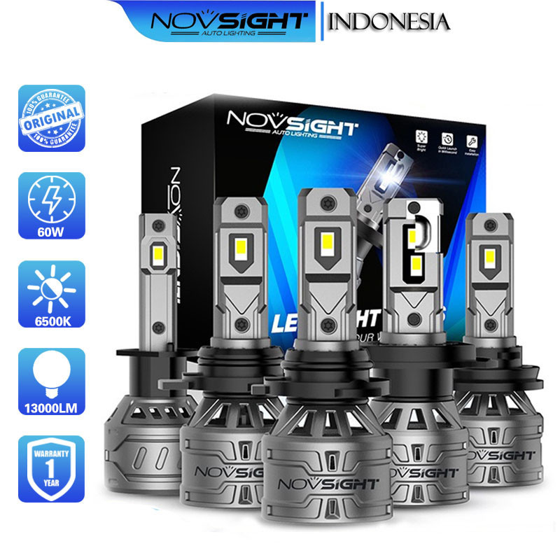 Jual Novsight N61 Lampu Mobil Bohlam Lampu Depan LED H4 H11 3000K 4300K 6000K 60W 13000LM Untuk ...