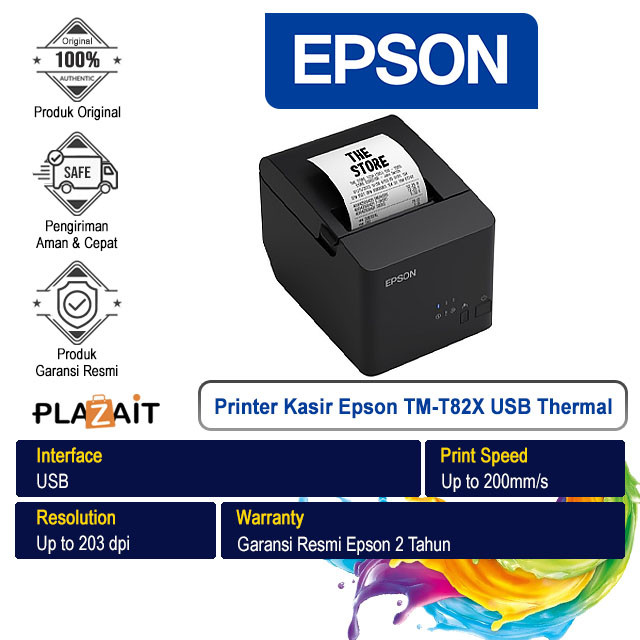 Jual Epson Printer Kasir TM-T82X TMT82X TM-T82 X USB Thermal | Shopee ...