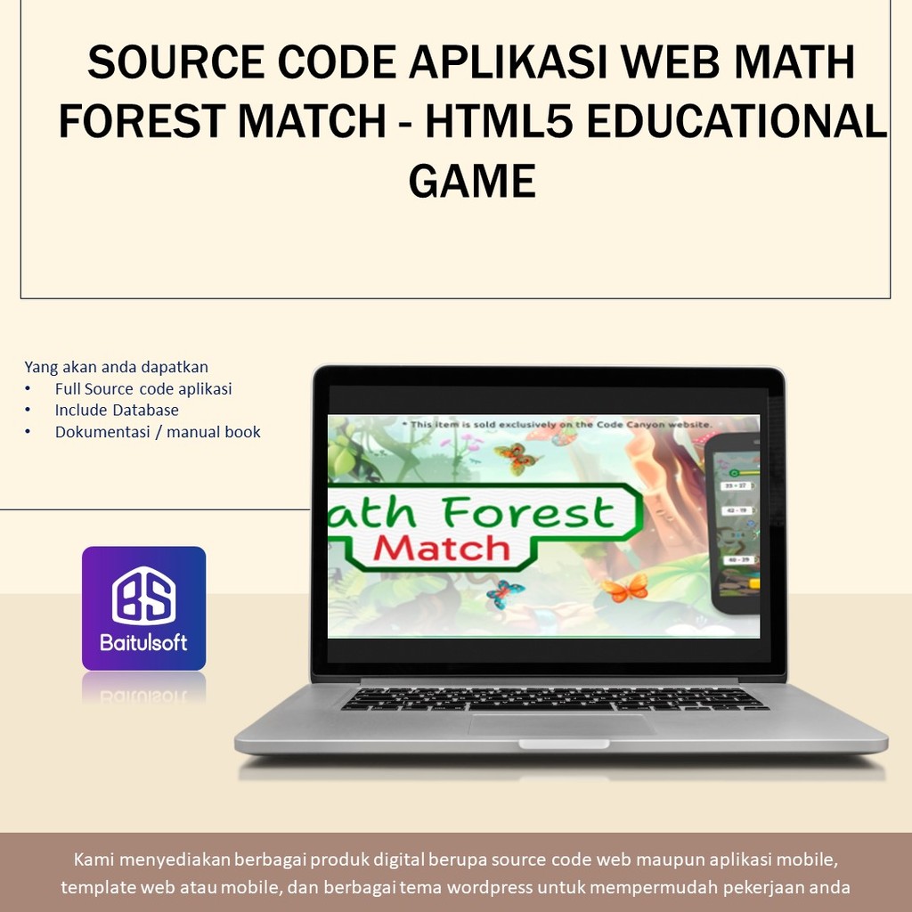Jual SOURCE CODE APLIKASI WEB MATH FOREST MATCH - HTML5 EDUCATIONAL GAME | Shopee Indonesia