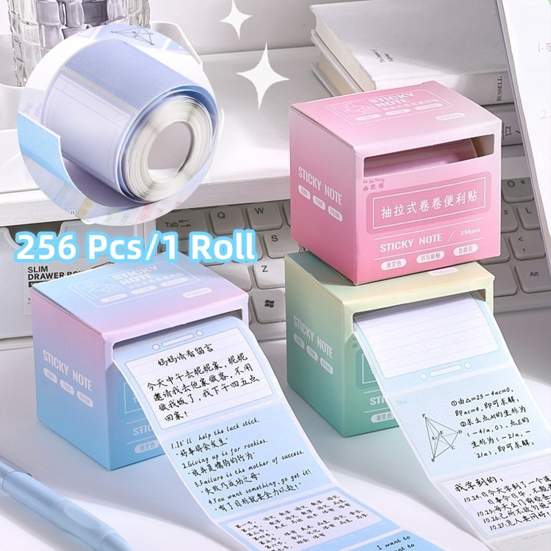 Jual 【Ready】256 Pcs/1 Roll Sticky Notes /Memo Label Sticker Bookmark ...