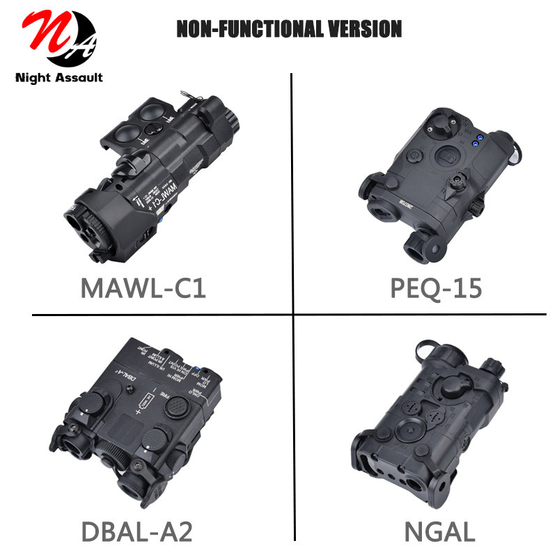 Jual Tactical PEQ NGAL DBAL A2 MAWL C1 Dummy Laser Flashlight Airsoft ...