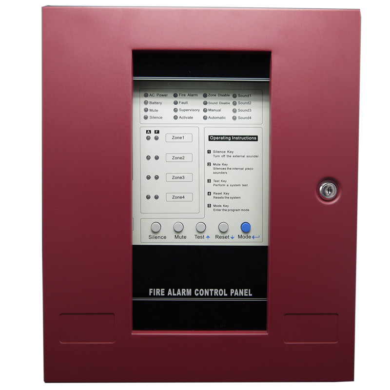 Jual NEW Red Conventional Fire Alarm Control System Control Panel 4 ...