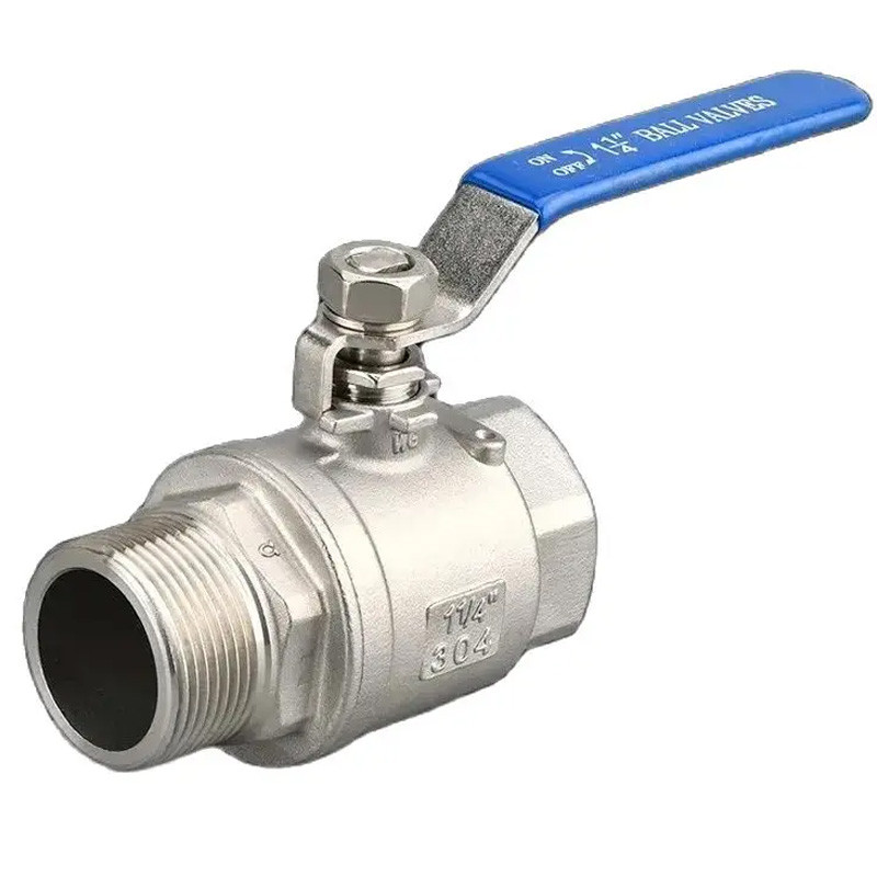 Jual 304 Stainless Steel Two Piece Ball Valve 1/4 3/8 1/2" 3/4" 1" 2" BSP Female And Male Thread ...