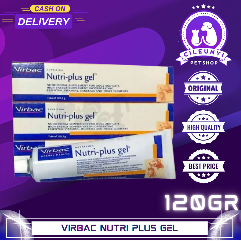 Jual Virbac Nutri Plus Gel 120 Gr | nutriplus vitamin kucing anjing 120gr | Shopee Indonesia