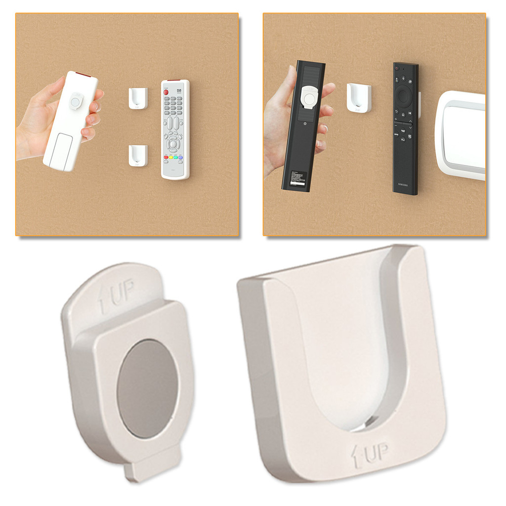 Jual 1Set Dudukan Remote Tv Magnetic Remote Organizer Hook Tempel ...