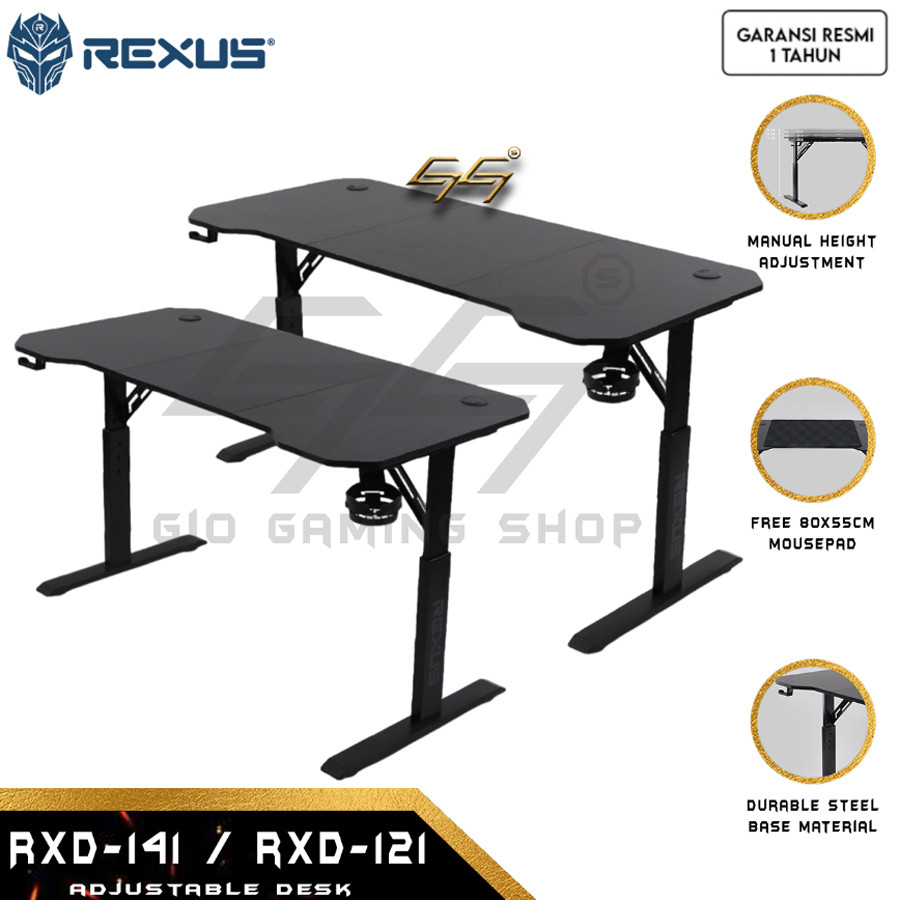 Jual Meja Gaming REXUS FORT RXD121 RXD141 RXD 121 RXD 141 Meja Komputer ...