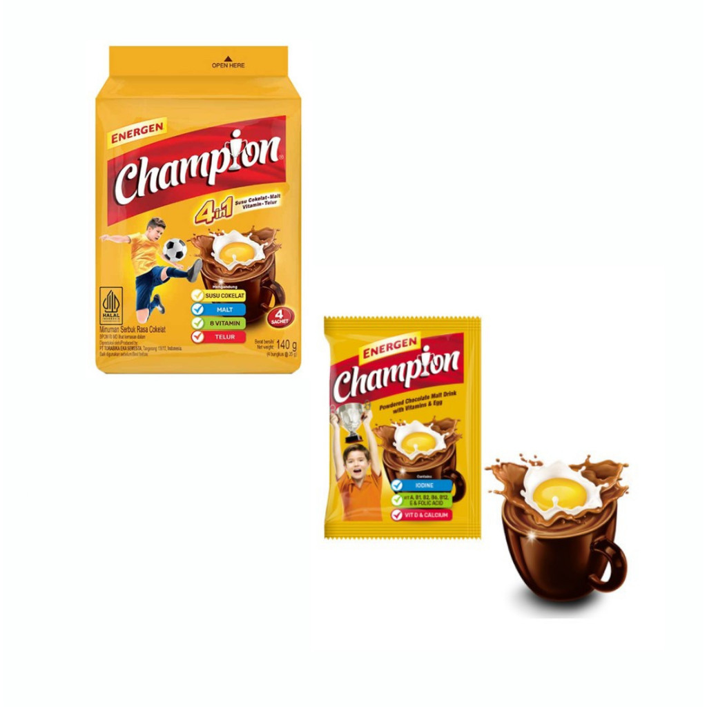 Jual Energen Susu Champion 1 renceng isi 10 sachet (susu, malt, vitamin ...