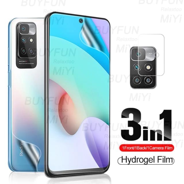 Jual HYDROGEL FRONT & BACK & CAMERA GLASS 3IN1 for XIAOMI REDMI 10 ...
