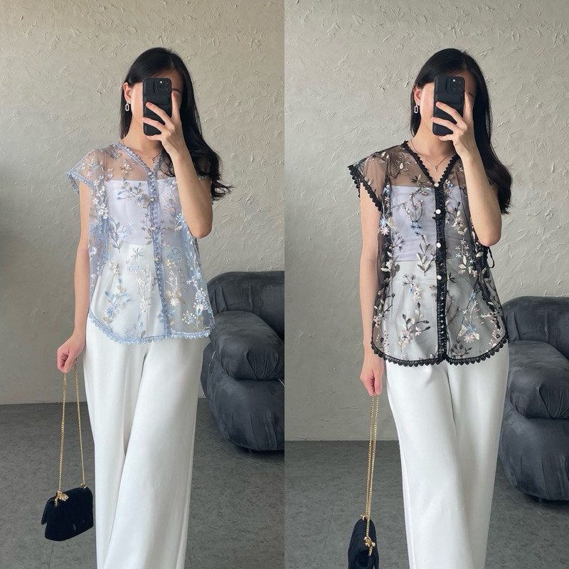 Jual Anain Outer | Lueena | Outer brokat Vest brokat Lace outer Terbaru ...
