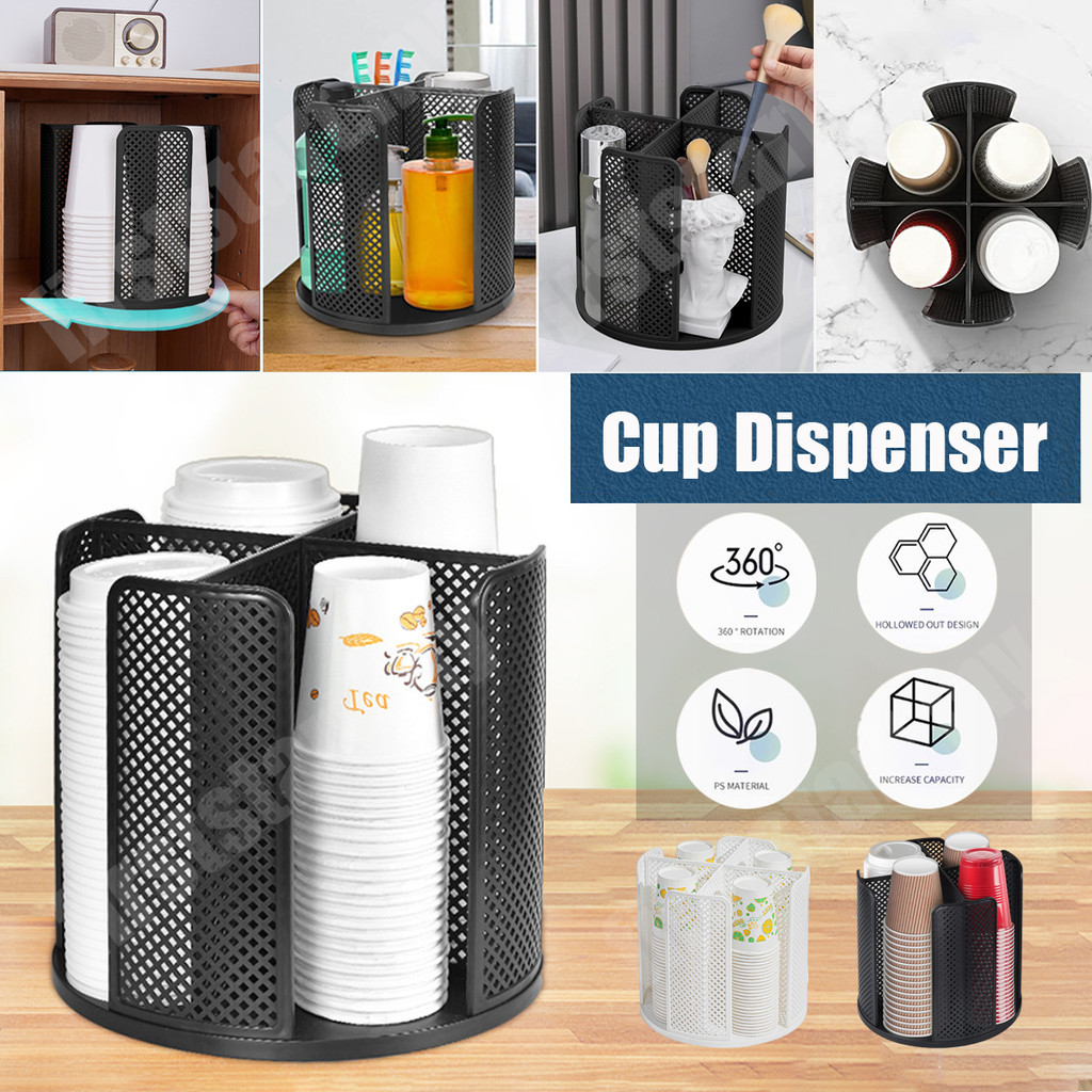 Jual Rak Paper Cup/Rotasi Gratis 360 Derajat/Organizer Paper Cangkir ...