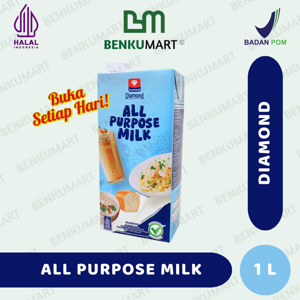 Jual Diamond All Purpose Milk UHT (1 Liter) Susu Baking & Cooking 1L ...