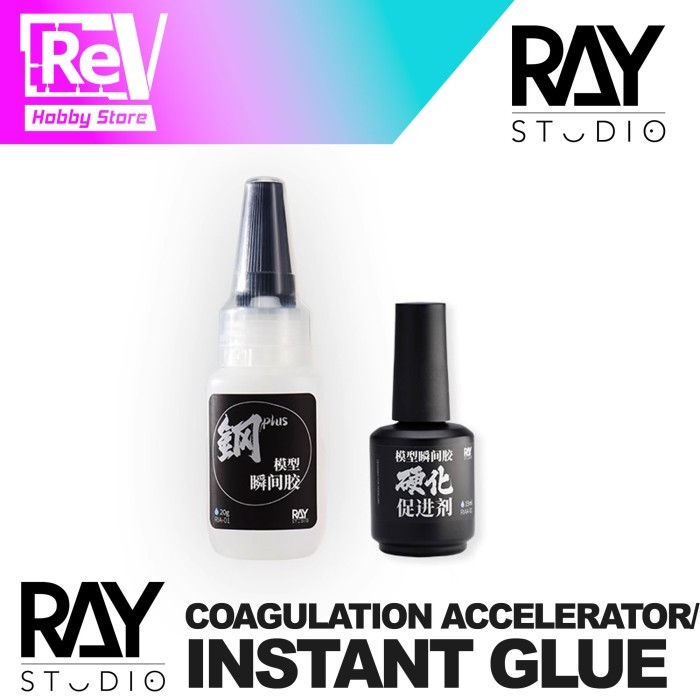 Jual RAY STUDIO INSTANT ADHESIVE GLUE + ACCELERATOR | Shopee Indonesia