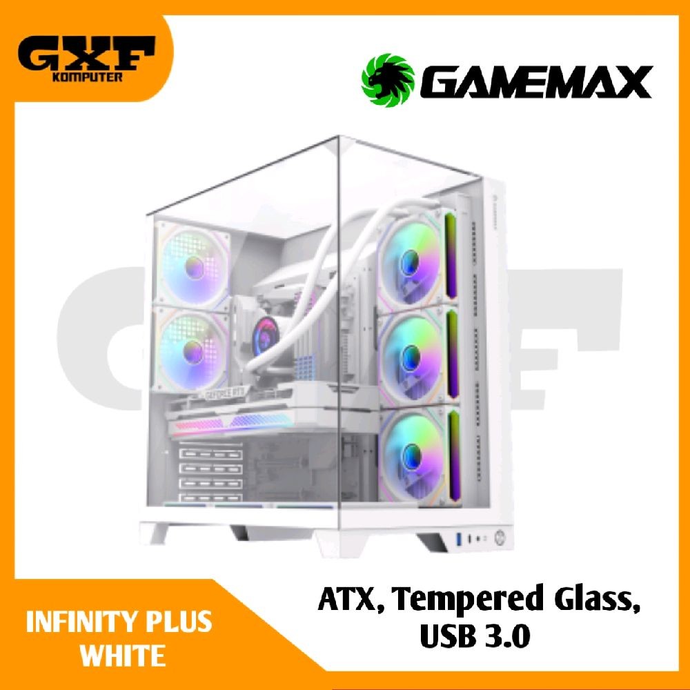 Jual Casing Gamemax Infinity Plus White ATX | Shopee Indonesia