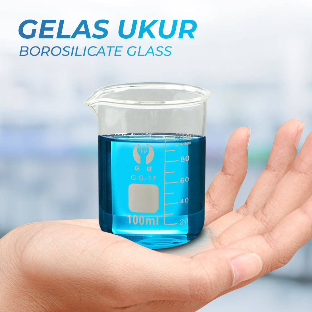 Jual Gelas Ukur Lab Kimia Borosilicate Glass Gelas Takaran Laboratorium ...
