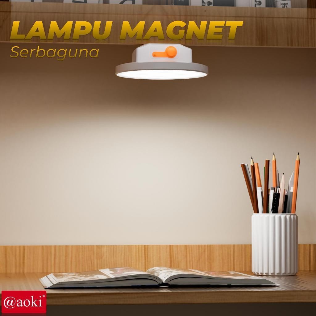 Jual AOKI Lampu LED Magnet Dinding Bisa digantung Serbaguna Rechargable ...