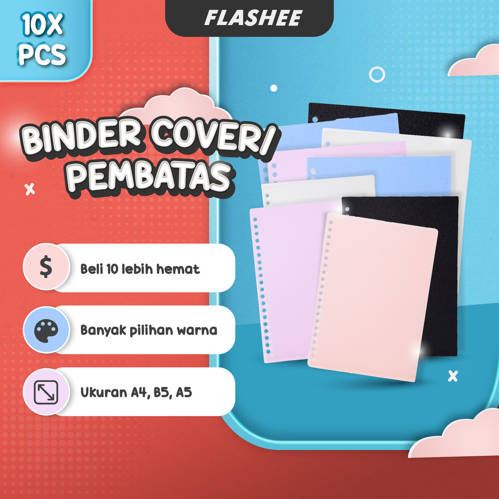 Jual Flashee Paket Bundle Cover Sampul Loose Leaf A5 B5 A4 Cover ...