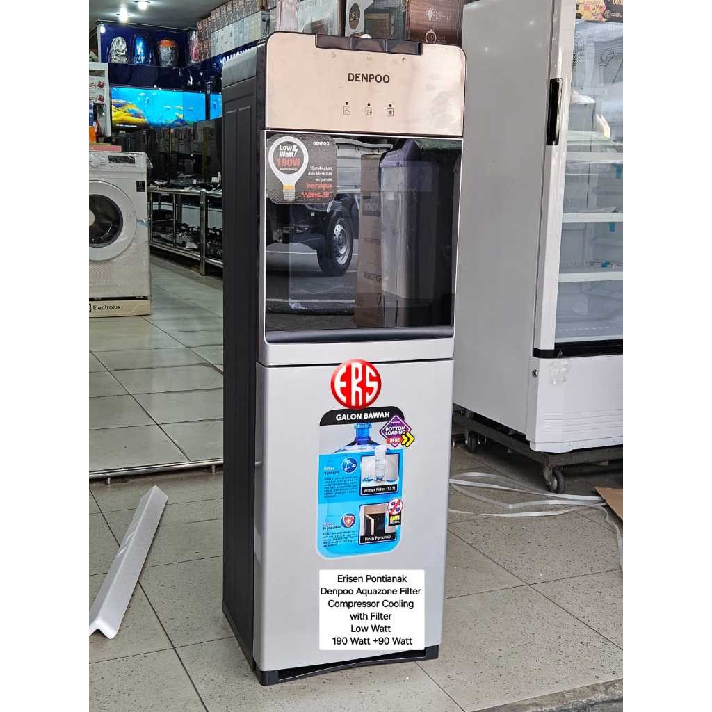 Jual Dispenser Galon Bawah Aquazone Filter Denpoo Kompresor | Shopee ...