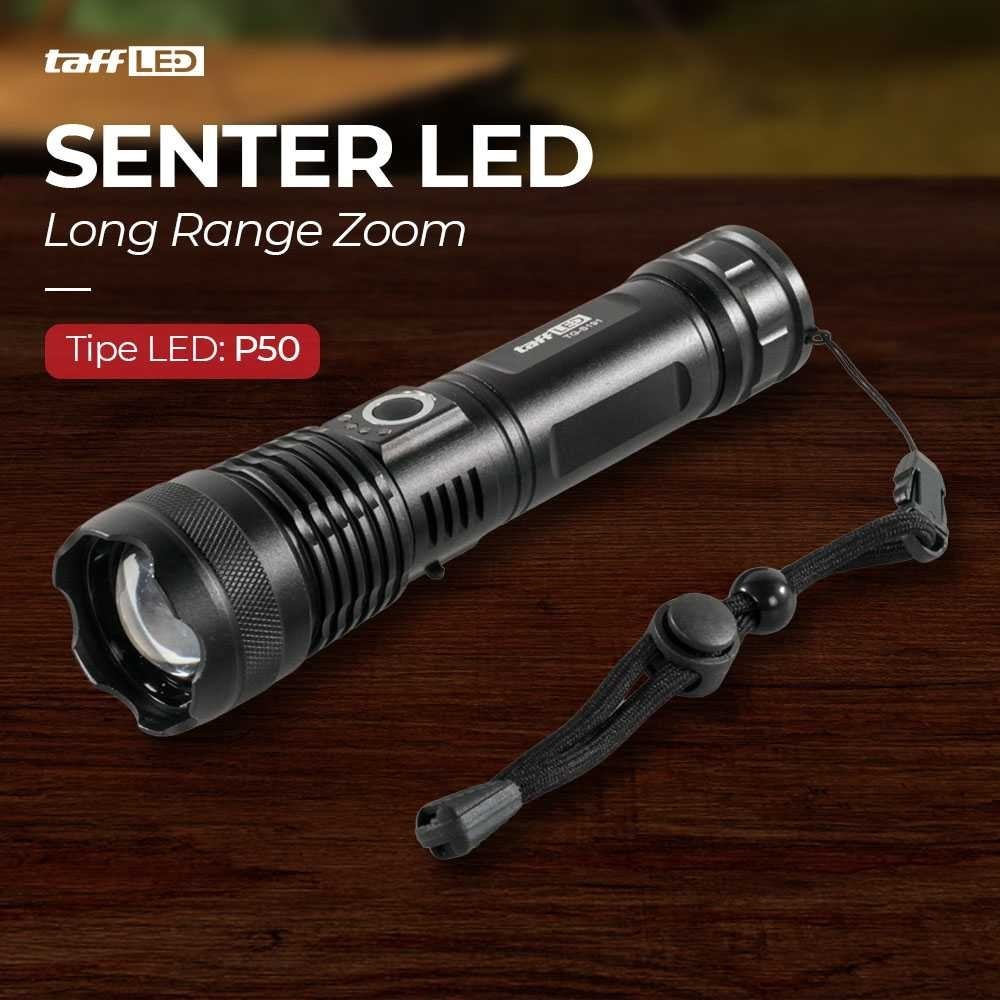 Jual Senter LED Long Range Zoom USB Rechargeable P50 Senter LED Zoom Jarak Jauh Isi Ulang ...