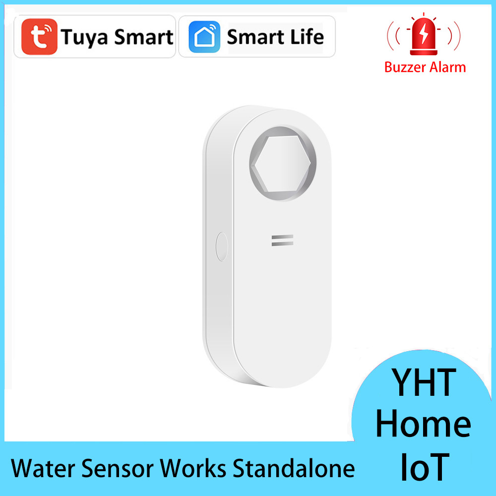 Jual Tuya Smart Water Leakage Sensor Overflow Detector Flood Prevention ...