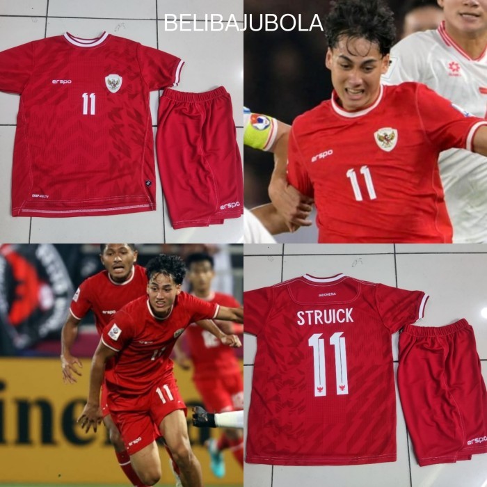 Jual JERSEY BAJU BOLA TIMNAS INDONESIA HOME KIDS ANAK 2024 + NAMESET ...