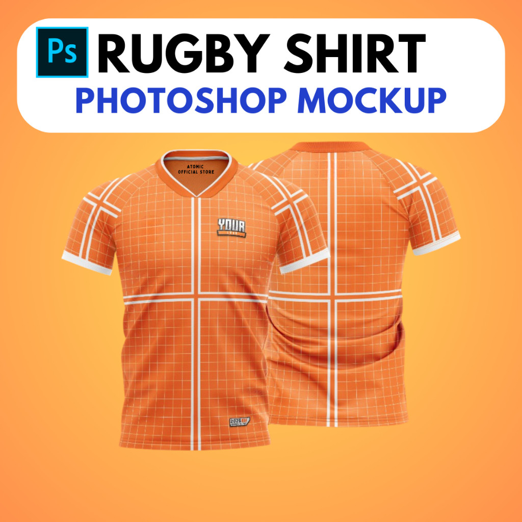 Jual Templat Mockup Baju Ragbi Photoshop (File PSD yang dapat Diedit ...