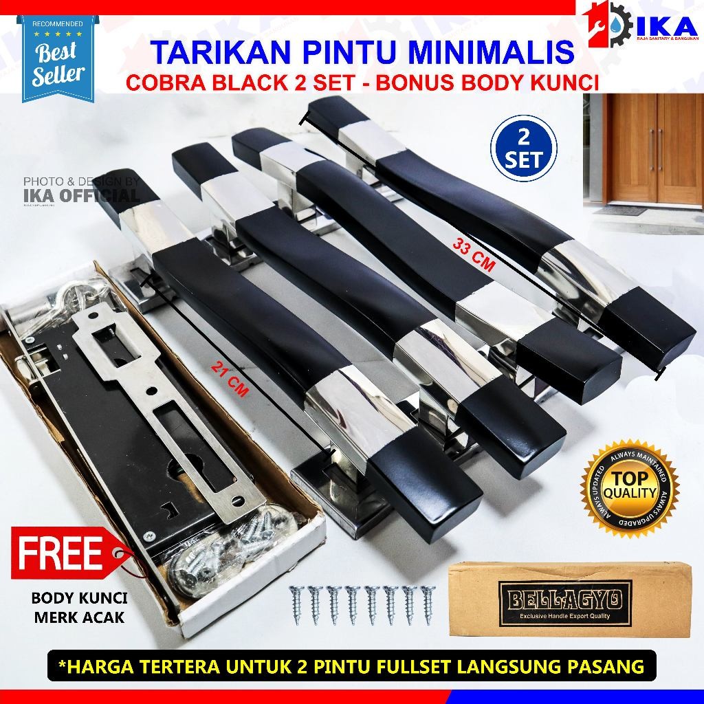 Jual HANDLE PINTU RUMAH 33 CM STAINLESS ANTI KARAT MEWAH MINIMALIS ...