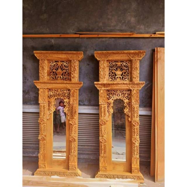 Jual Jendela Gebyok Minimalis Ukir Jepara Full Kayu Jati 70 x 170 Cm ...