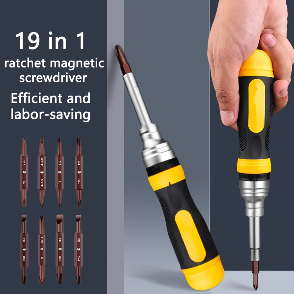 Jual 19 in1 Ratchet Screwdriver Set Multi Screwdriver Tool All in One ...