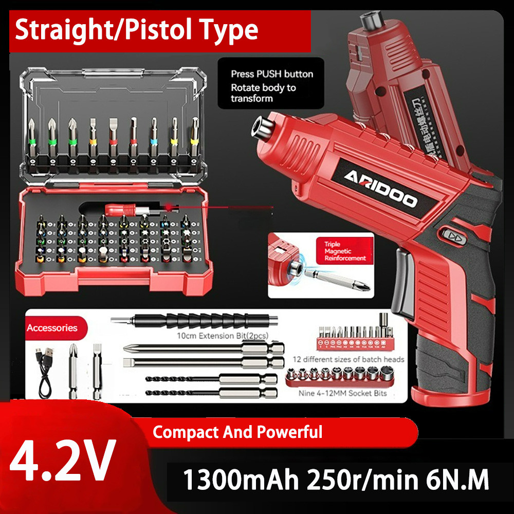 Jual 4.2V Cordless Screwdriver Rechargeable Wireless Electric ...