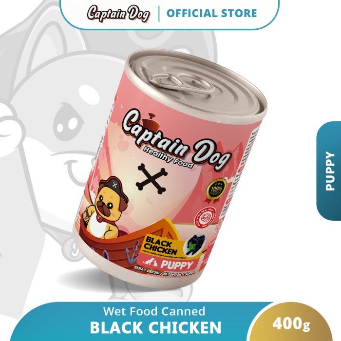 Jual CAPTAIN DOG Makanan Anjing Basah Puppy / Wet Food Canned Puppy ...