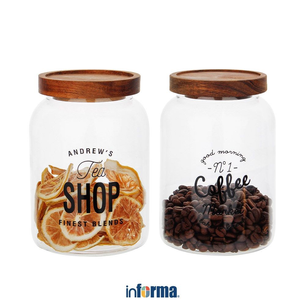 Jual Informa Set 2 Pcs Helen Stoples Kaca Jar Tempat Simpan Snack Dan ...