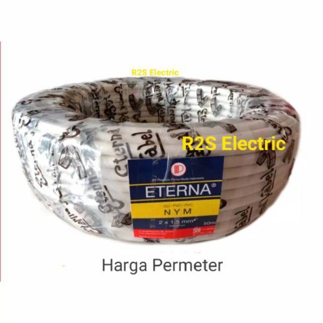 Jual Kabel Eterna Listrik 2x1,5 mm KAWAT Tembaga Murni (Per 1 meter) SNI ORIGINAL | Shopee Indonesia