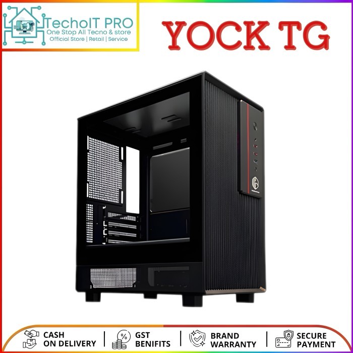 Jual Cube Gaming YOCK TG Micro ATX Black | Shopee Indonesia